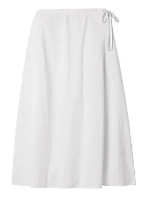 THE ROW The Row Cotton Poplin Mid-Length Dress White