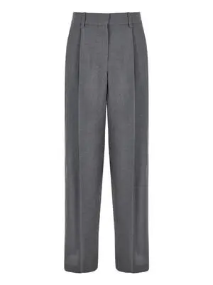 Brunello Cucinelli High-waist Pleated Trousers - Grey