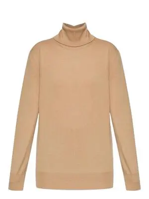 JIL SANDER Wool Turtleneck Jumper - Beige