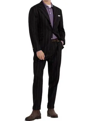 Brunello Cucinelli Wool Suit Coat - Black