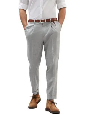 Brunello Cucinelli Pleated Tailored Trousers - Gray