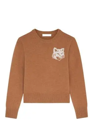 Maison Kitsuné Fox Head Intarsia Jumper - Sequoia