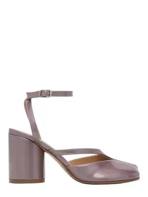 MAISON MARGIELA Maison Margiela Tabi Square Toe Ankle Strap Heeled Sandals Gray