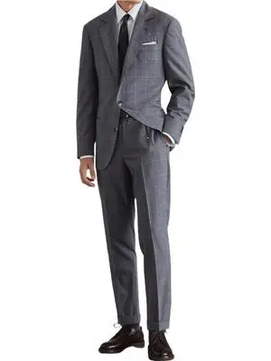 Brunello Cucinelli Lapel Long-sleeved Suit Set - Grey