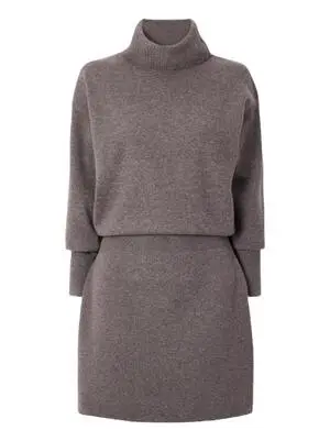 Veronica Beard Cassidy High-neck Mini Dress - Gray