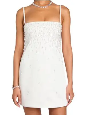 Retrofete Cornelia Embellished Mini Dress - White