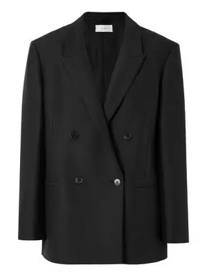 THE ROW Wilsonia Double-breasted Wool Suit Jacket - Black