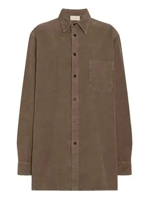 THE ROW The Row Corduroy Long-Sleeve Shirt With Chest Pocket
