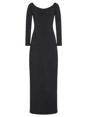 THE ROW The Row Long Sleeve Stretch Dress Black