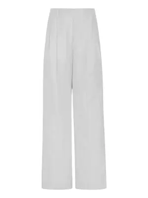 THE ROW The Row Gaugin High-Waist Casual Pants Light Sky Blue
