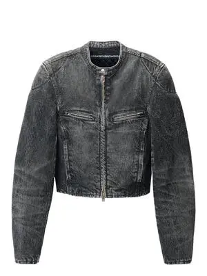 ALEXANDER WANG Alexander Wang Crystal Pressed Motorcycle Jacket