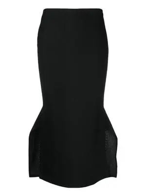 THE ROW Patillon Flared-hem Skirt - Black