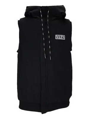 Valentino Garavani Vltn Hooded Gilet - Black