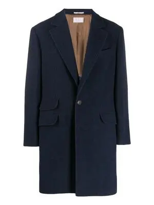 Brunello Cucinelli Single-breasted Long-sleeved Coat - Black