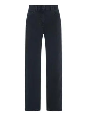 THE ROW Fargo Straight Leg Jeans - Water-washed Black