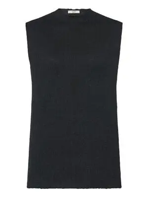 THE ROW Oakson Top With Ruffle Detail - Black