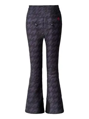 Perfect Moment Perfect Moment Houndstooth High-Waist Aurora Flare Ski Pants Black-houndstooth
