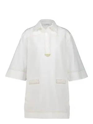 Zimmermann Roselight Denim Mini Dress - White