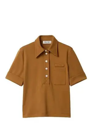 Miu Miu Jersey Polo Shirt - Red