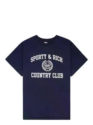 SPORTY & RICH Varsity Crest T-shirt - Blue