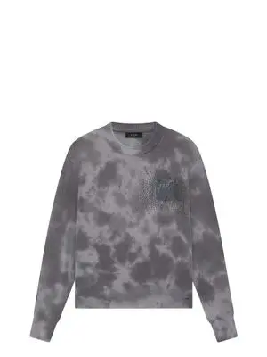 Amiri Crystal-embellished Tie-dye Sweatshirt - Black