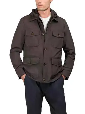 MOORER Ferri Bomber Jacket - Brown