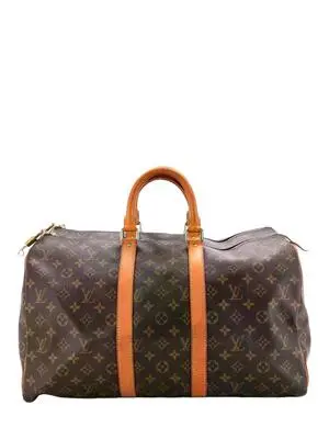 LOUIS VUITTON Keepall 45 Monogram Canvas Satchel - Brown