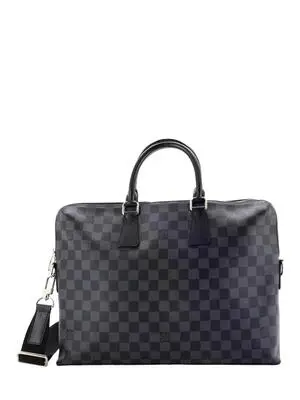 LOUIS VUITTON Porte-documents Jour Bag Damier Graphite Business Bag - Black