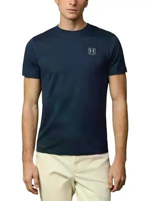HACKETT Logo-print Short-sleeve T-shirt - Blue