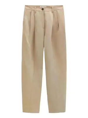 Marc O'polo Pleated Woven Trousers - Neutrals