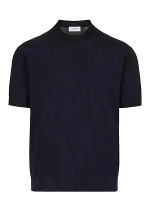 PAOLO PECORA Cotton Crew Neck Sweater - Blue