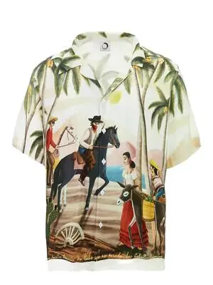 ENDLESS JOY Bandito Short-sleeve Shirt - Neutrals