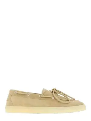 COPENHAGEN  Suede Lace-up Boat Shoes - Neutrals