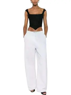 Giuseppe Di Morabito Embroidered Corset Top - Black