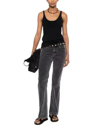 MARANT ETOILE Kelly Corduroy Flared Trousers - Black