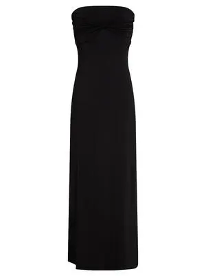 Tove Strapless Jersey Midi Dress - Black