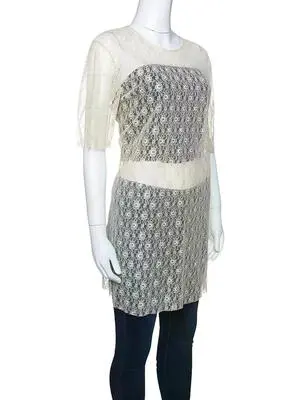 Stella McCartney Lace Patterned Sheer Top - Neutrals