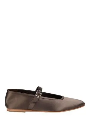 LE MONDE BERYL Le Monde Beryl Mary Jane Flats In Satin With Leather Trims