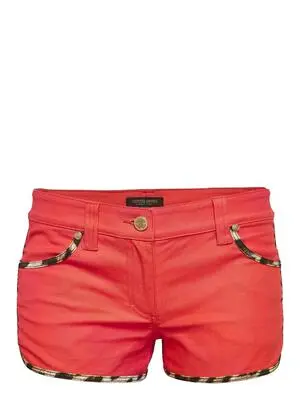 Roberto Cavalli Animal Print Trim Shorts - Red