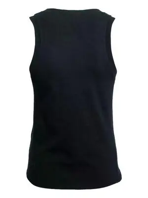 Roberto Cavalli Eagle Logo Rhinestone Tank Top - Black
