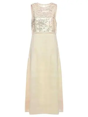 Peserico Sequin-embellished Gown - Neutrals