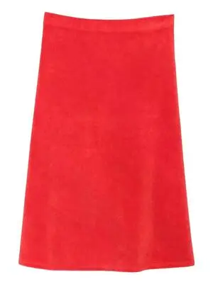 Suzie Kondi Sienna Terry Cloth Midi Skirt - Red