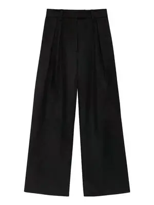 ANINE BING Lou Pleated Palazzo Pants - Black