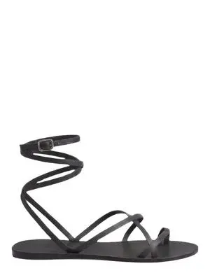 Manebí X Alex Rivière Studio Valentina Ankle-tie Flat Sandals - Black