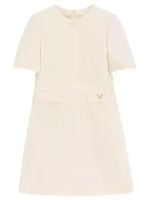 Valentino Garavani Crepe Couture Short Dress - Neutrals