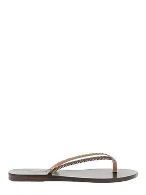 ANCIENT GREEK SANDALS Saionara Whipstitch Trim Sandals - Brown