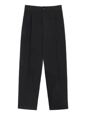 Valentino Garavani Cotton Gabardine Pants With Vlogo Embroidery - Black