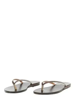 ANCIENT GREEK SANDALS Saionara Thong Sandals - Brown