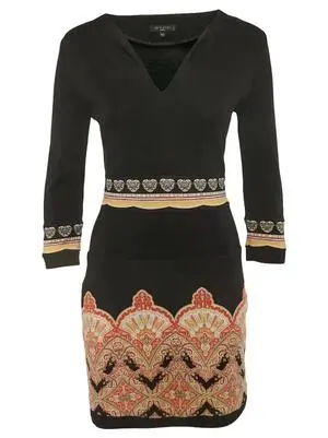 Etro Mini Printed Dress - Black