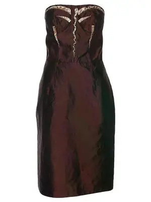 Dolce & Gabbana Strapless Midi Dress - Red